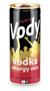 Vody vodka energy 18% 250ml | Envies d'Afrique